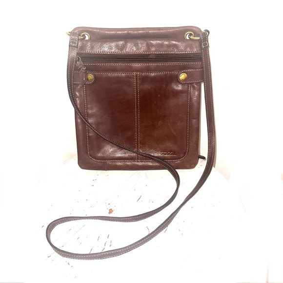 Fossil | Bags | Vtg Fossil Brown Leather Crossbody Organizer Purse Soft ...